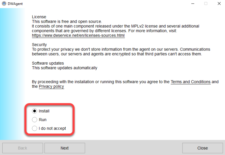 Agent – DWService – Docs