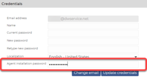 Installation password – DWService – Docs
