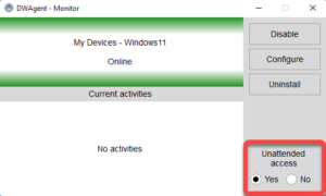 Unattended Access – DWService – Docs