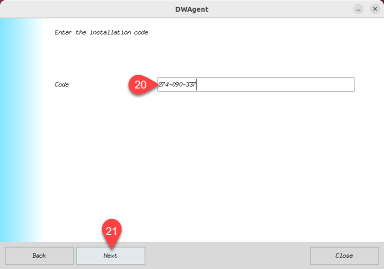Linux – Install the Agent with Code (Graphical User Interface) – DWService – Docs