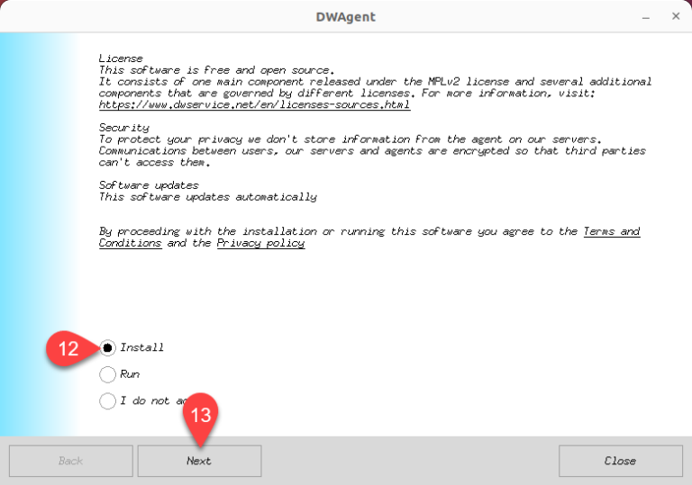 Linux – Install the Agent with Code (Graphical User Interface ...