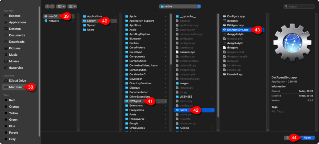 MacOS – Install the Agent with Code (updated) – DWService – Docs